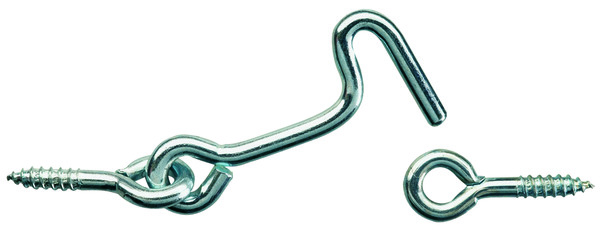 Crochet de contrevent en acier zingué - Blanc - 4 x 50 mm - Brico Dépôt