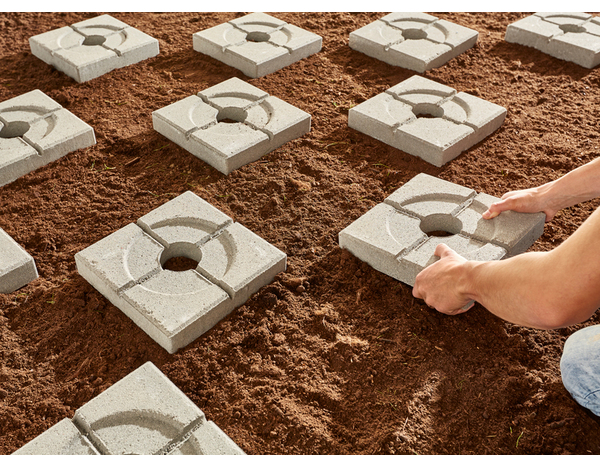 Dalle de béton pour plots L. 28 cm - Brico Dépôt