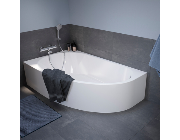 Baignoire gain de place gauche "Caspia" L. 150 x l. 90 cm - Brico Dépôt