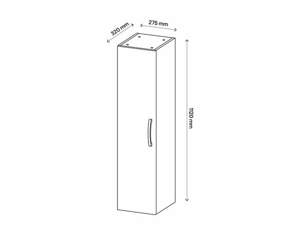 Colonne à suspendre gris "Aruna" H. 112 x L. 27,5 x P. 32 cm - Brico Dépôt
