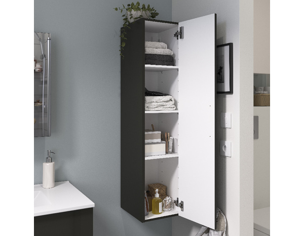 Colonne à suspendre gris "Aruna" H. 112 x L. 27,5 x P. 32 cm - Brico Dépôt