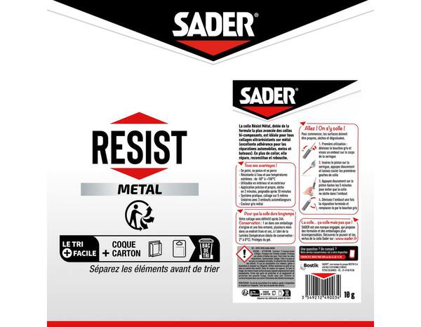 Colle bi-composants type epoxy spéciale métal - 10ml - Brico Dépôt