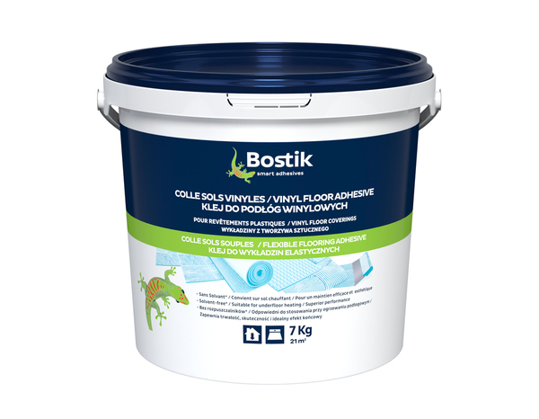 Colle acrylique pour sols souples plastiques, PVC, vinyles - Seau de 7 ...