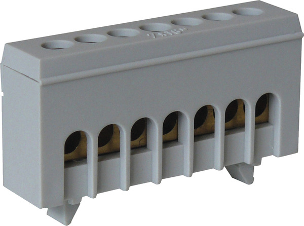 Bornier phase 7 bornes gris - Brico Dépôt