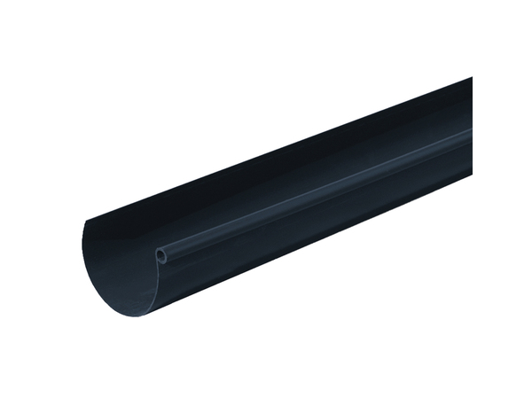 Profil de gouttière demi-ronde PVC gris anthracite- développé 25 - 4 mètres - Brico Dépôt