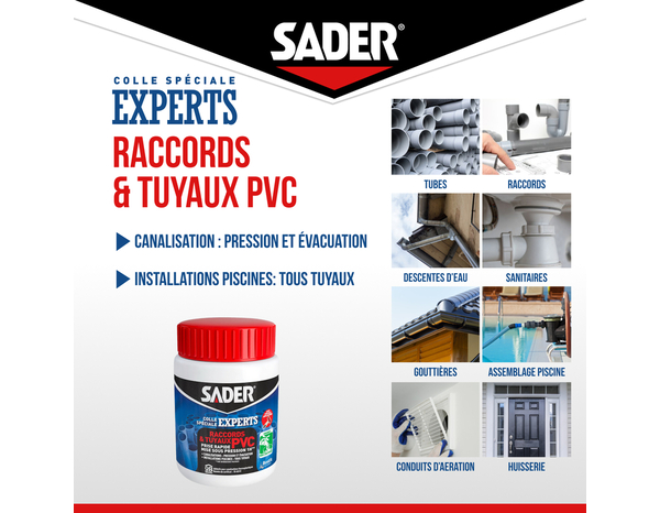 Colle raccords et tuyaux PVC – Pot de 250ml avec pinceau intégré ...