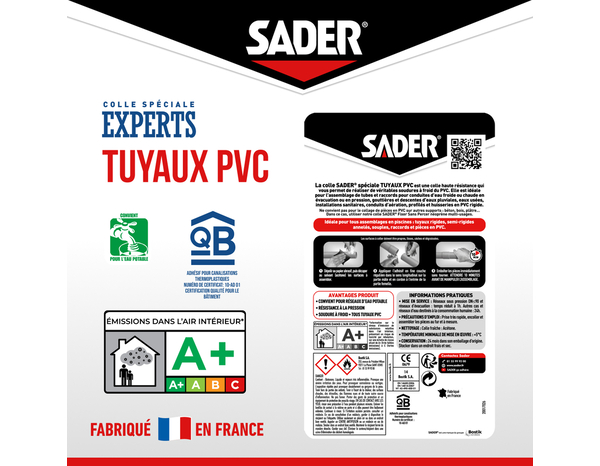 Colle raccords et tuyaux PVC – Pot de 250ml avec pinceau intégré ...